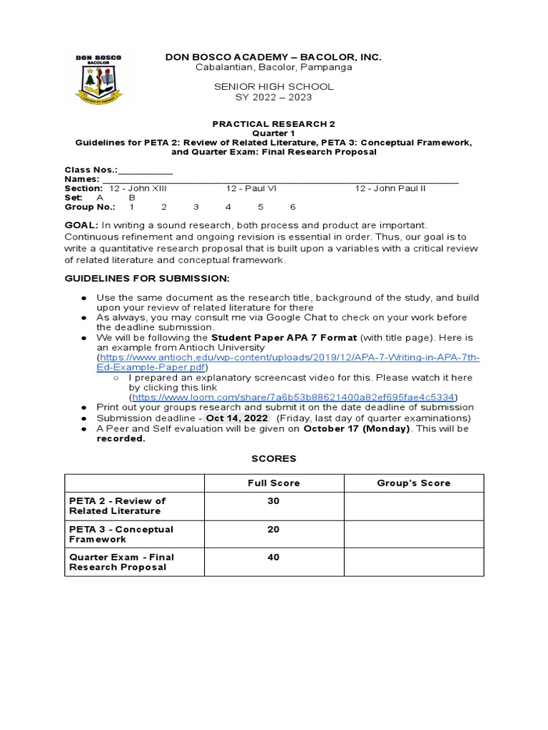 Practical Research 2: RRL Guidelines | PDF | Concept | Apa Style