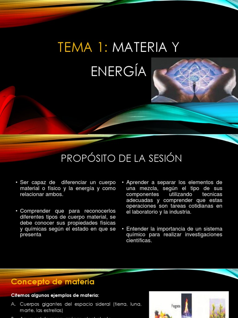 Tema 1 Materia y Energía | PDF | Importar | Masa
