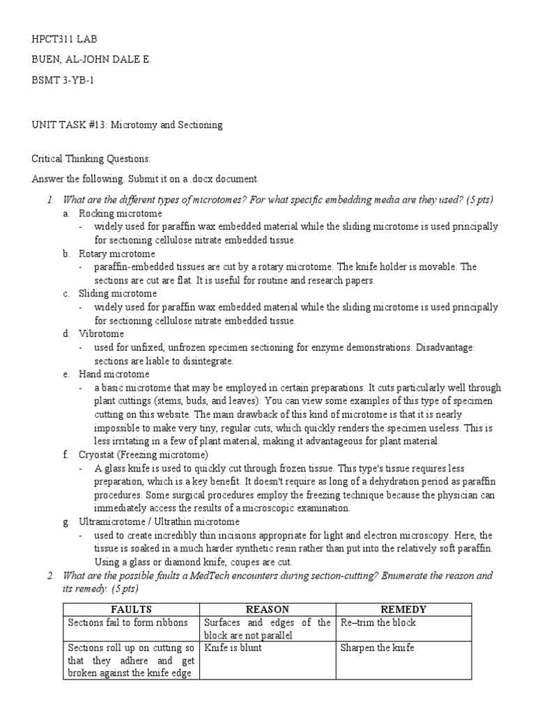 HPCT311 Lab Unit Task #13 | PDF | Equipment | Manufactured Goods