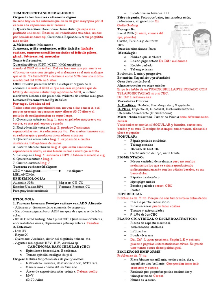 Tumores Cutaneos Malignos | PDF | Cáncer | Melanoma Tumores Cutaneos Malignos | PDF | Cáncer | Melanoma