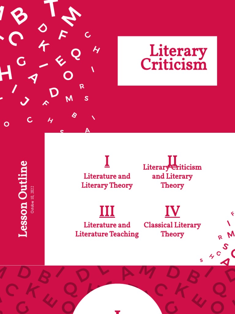 LESSON 1 - Literary Criticism | PDF | Literary Criticism | Literary Theory