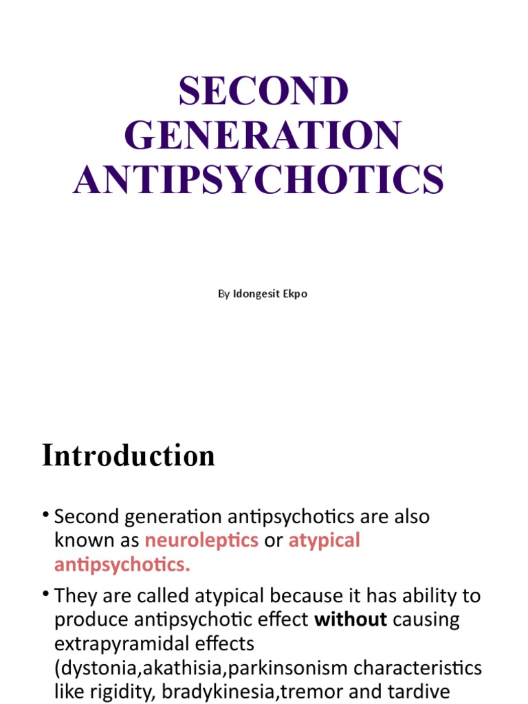 Overview of Second Generation Antipsychotics | PDF | Antipsychotic ...
