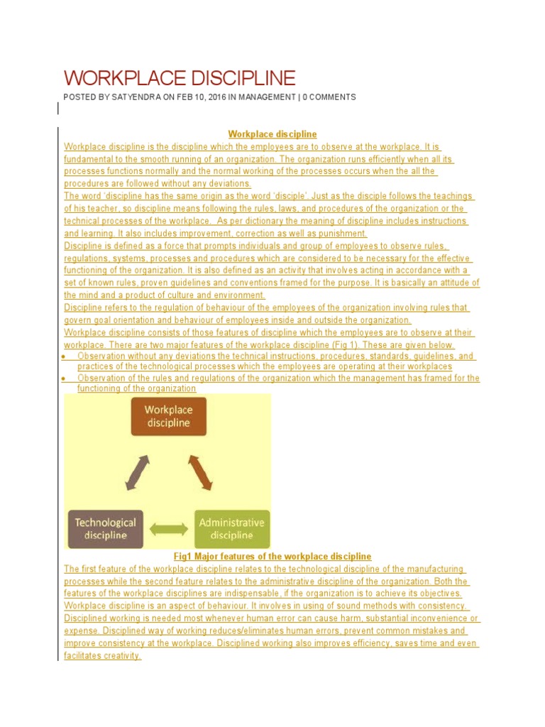 Workplace Discipline | Download Free PDF | Disciplines | Employment
