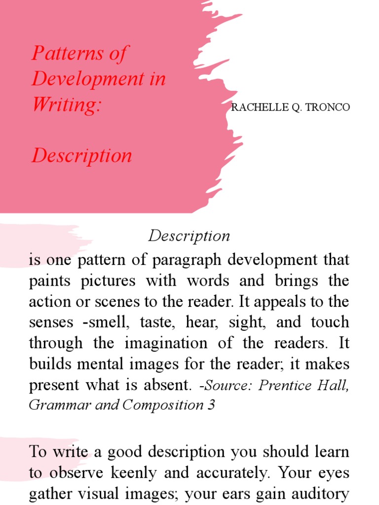 Descriptive Writing Techniques | PDF | Senses | Mental Image