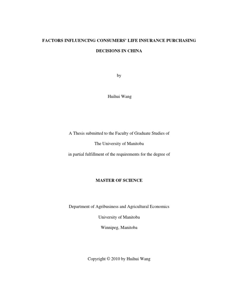 Wang Huihui | Download Free PDF | Insurance | Survey Methodology