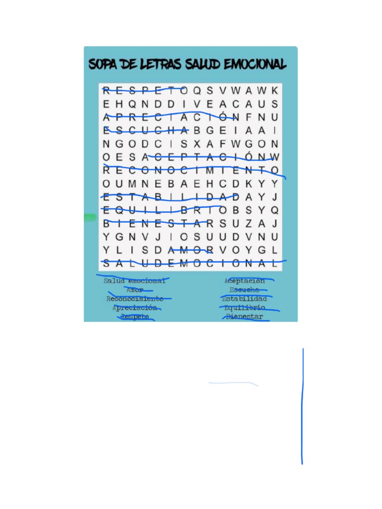 Sopa de Letras SALUD | PDF