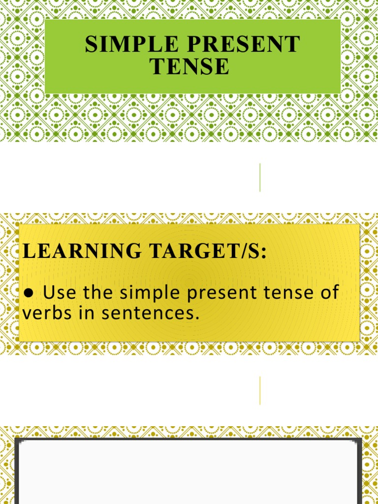 Grade 4 - Simple Present Tense | PDF
