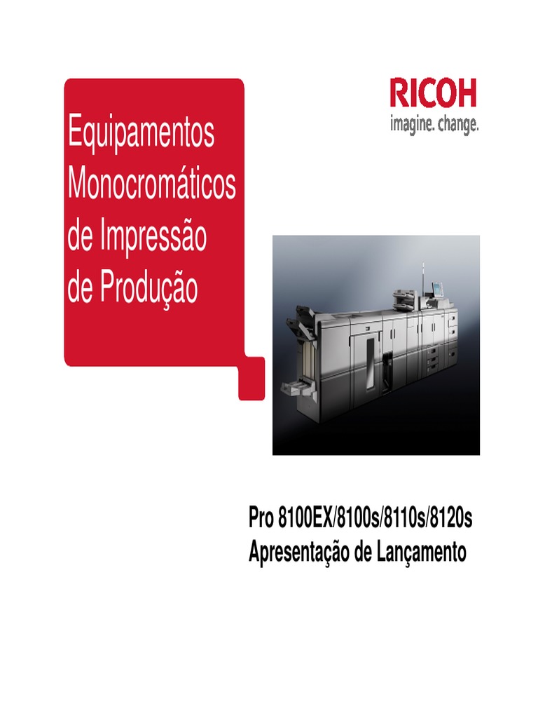 RICOH Pro 8100s Series Launch Presentation PT-BR | PDF | USB | Drive de ...