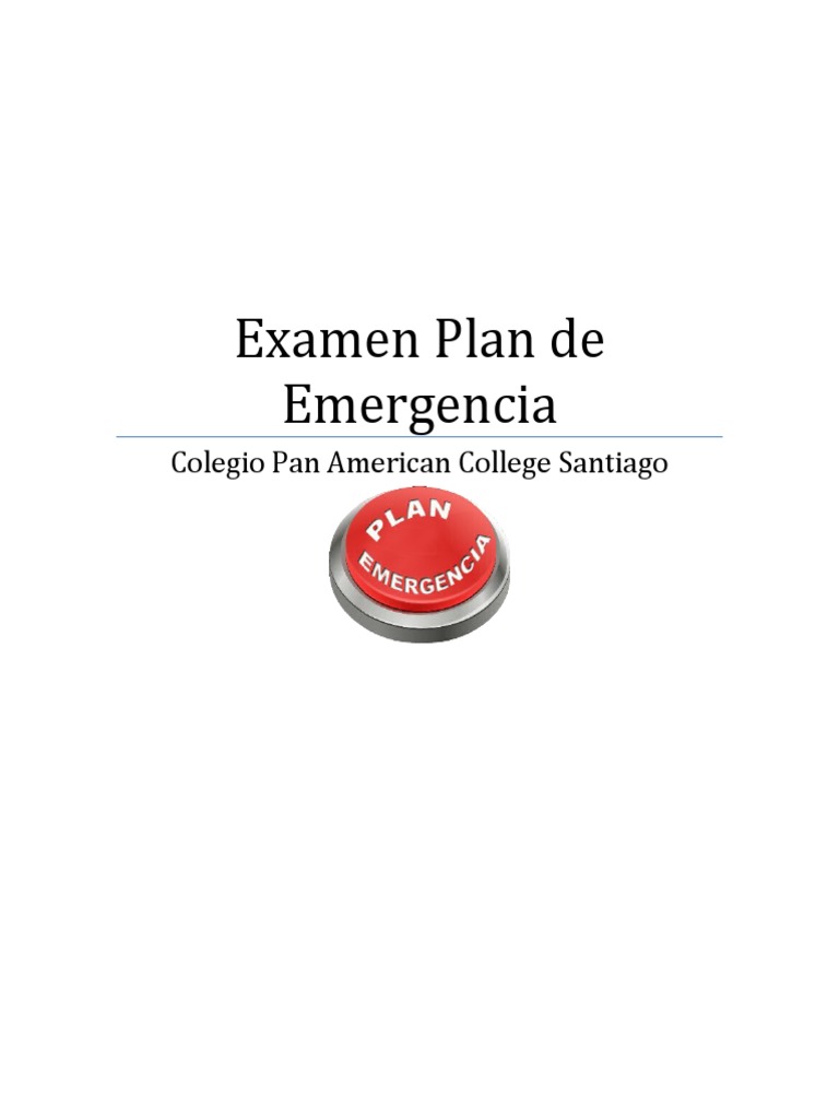 Examen Plan de Emergencia | PDF | Emergencia | Temblores