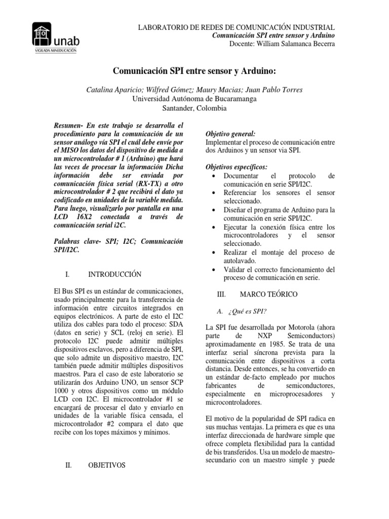 Laboratorio Conexion Serial SIP - I2C | PDF | Arduino | Informática