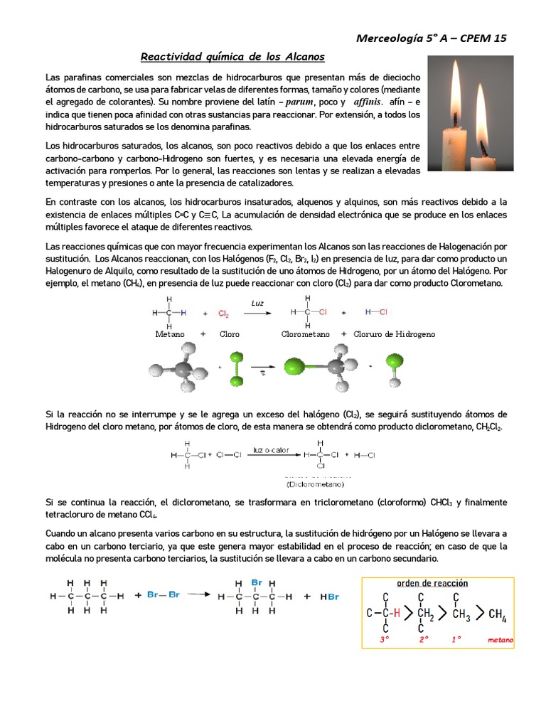Propiedades y Combustión de Alcanos | PDF | Combustión | Alcano