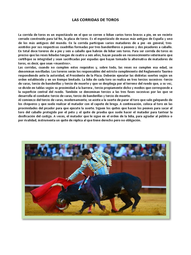 Las Corridas de Toros | PDF