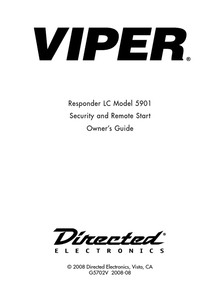 Viper 5901 User Manual | PDF | Electromagnetic Interference | Radio