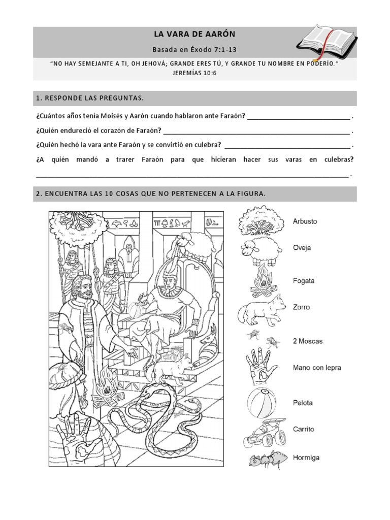 Actividades sobre la Vara de Aarón | PDF | Religión y espiritualidad