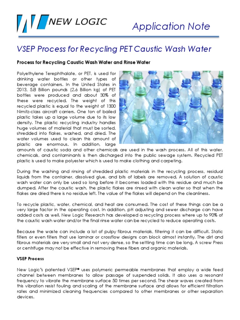 PET Recycle Case Study | PDF | Membrane | Filtration
