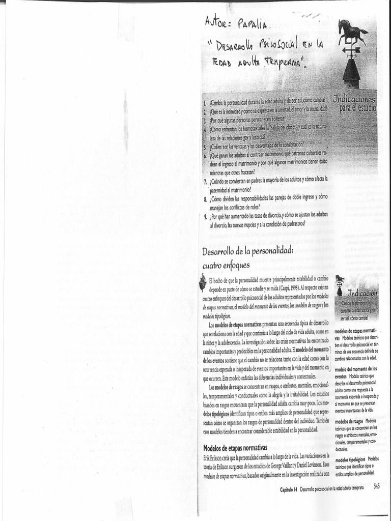 TEXTO 16. Adultez Temprana (Papalia) | PDF