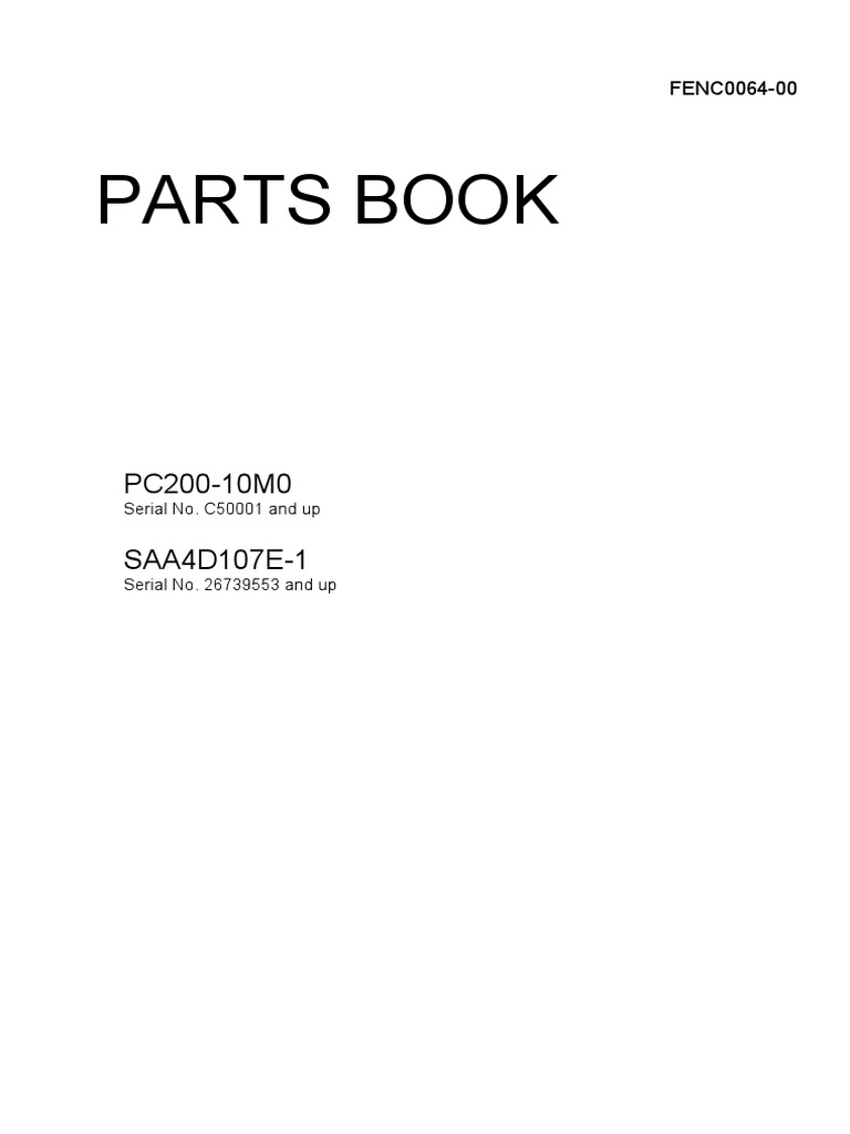 Parts Book PC200-10M0 2021 FENC0064-00-MA4 | PDF | Engines | Propulsion