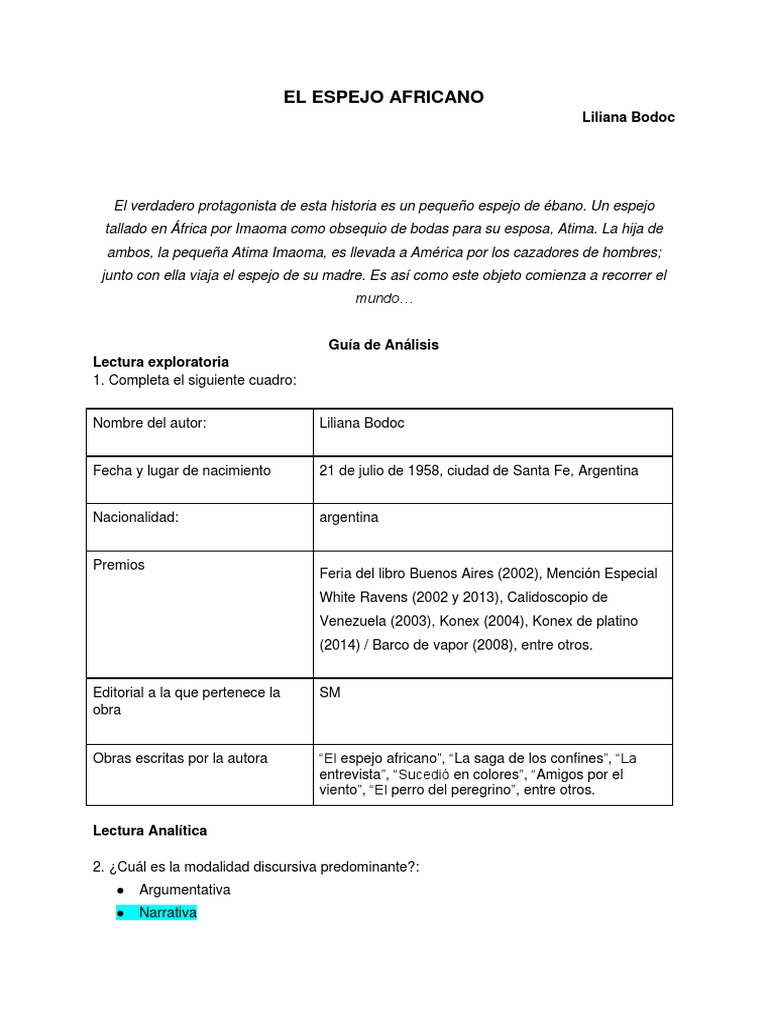 El Espejo Africano Nacho Lengua | PDF | Novela negra, policíaca y suspenso