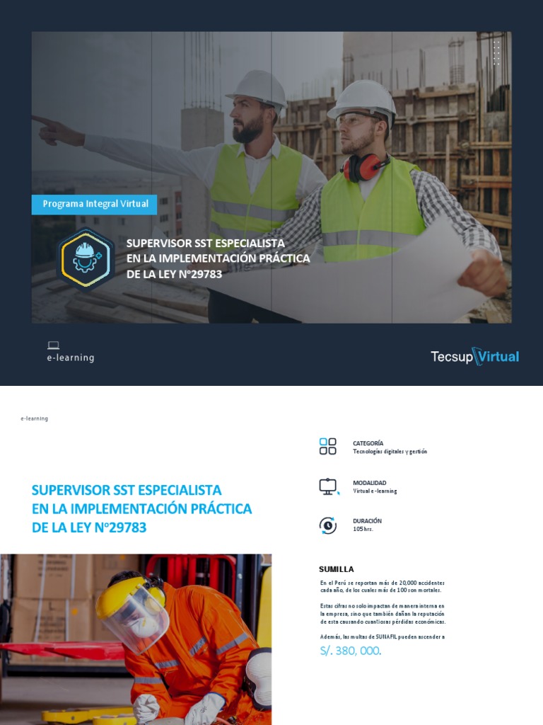 Sílabo - SUPERVISOR SST | PDF | Planificación