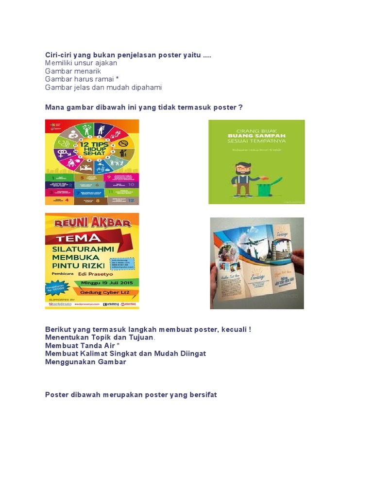 Soal Poster, Komik | PDF