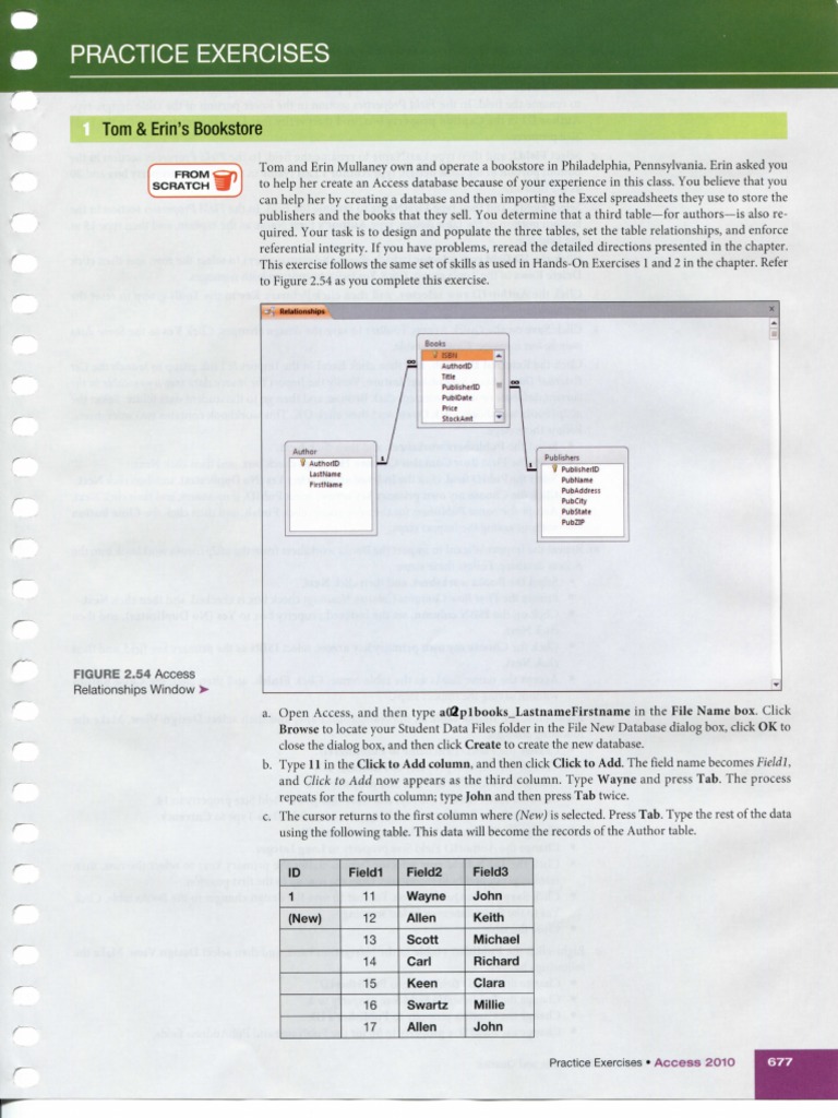Access CH 2 Practice Exercises001 | PDF | Databases | Microsoft Excel