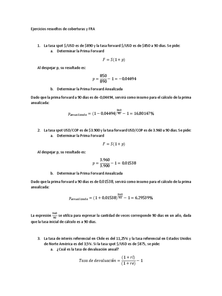 Finanzas III - Ejercicios Resueltos Tasa de Interés | PDF | Interés | Libor