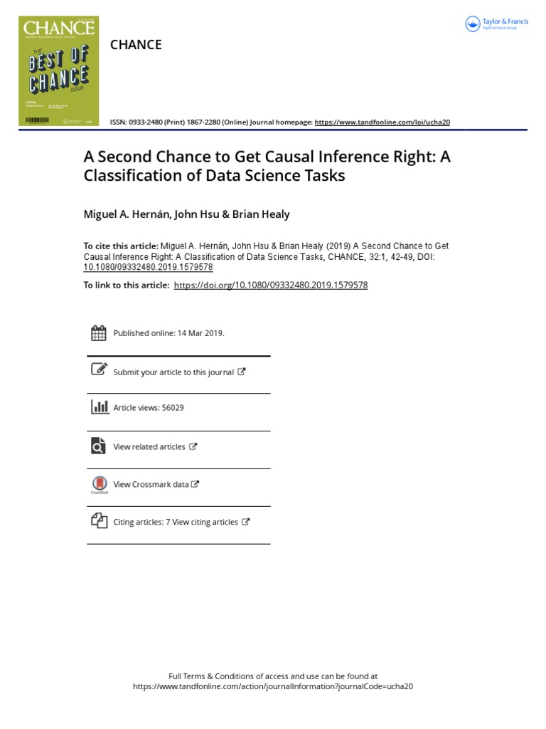 Hernán 2019 A Second Chance To Get Causal Inference Right, A ...