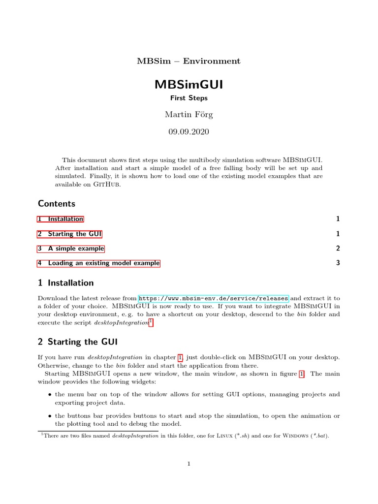 Mbsimgui First Steps | PDF | Graphical User Interfaces | Window (Computing)