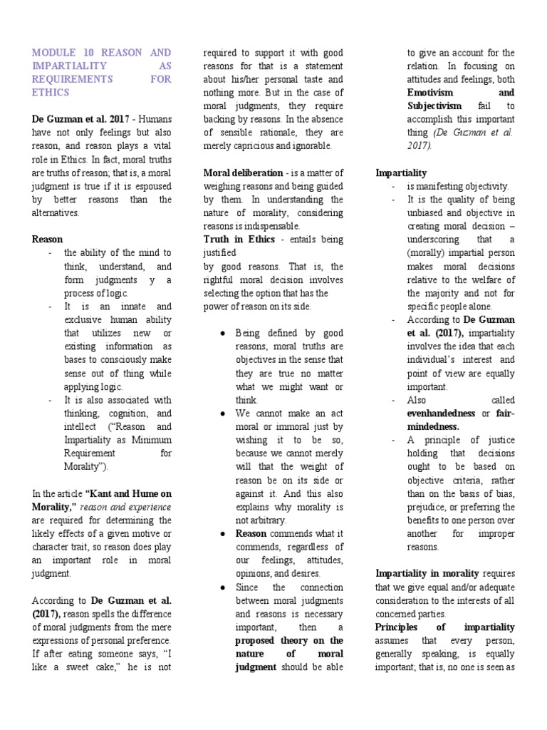 Ethics (Mod 10-19) | PDF | Reason | Morality
