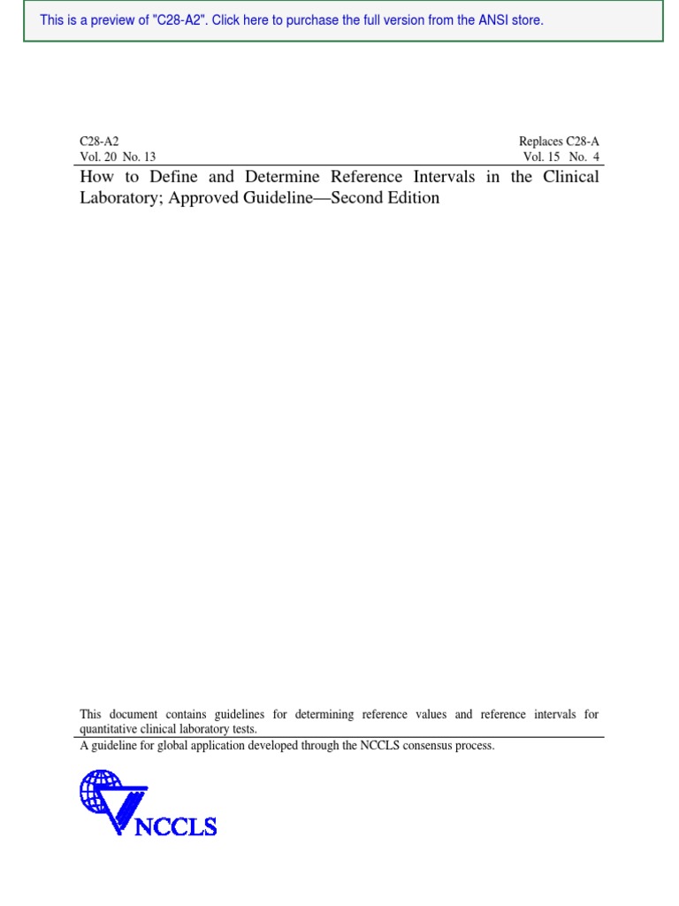 Preview C28-A2 | PDF | Consensus Decision Making | Health Care