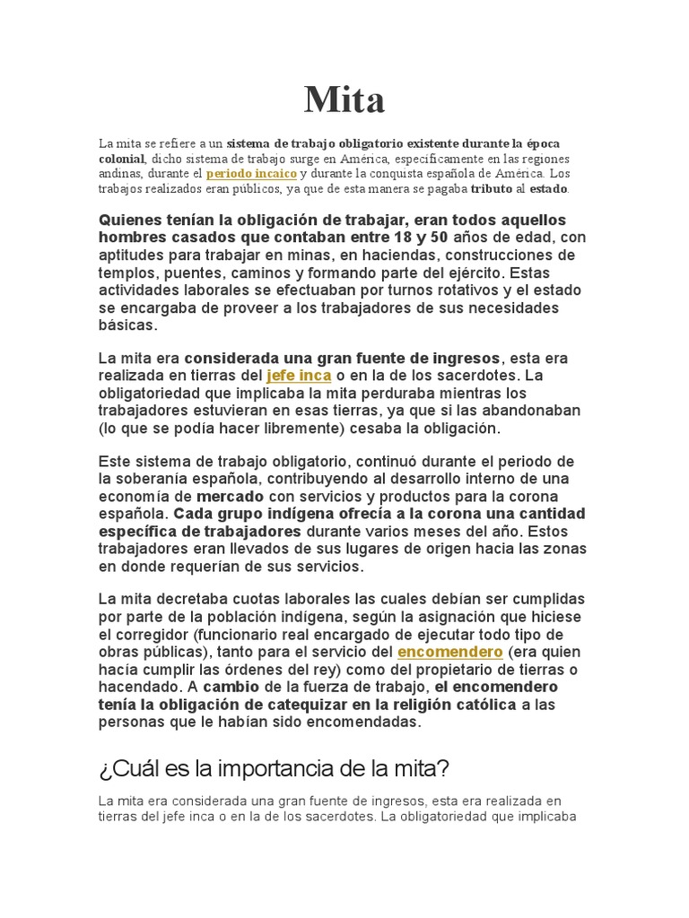 AA Mita Y OBRAJES | PDF | Economias