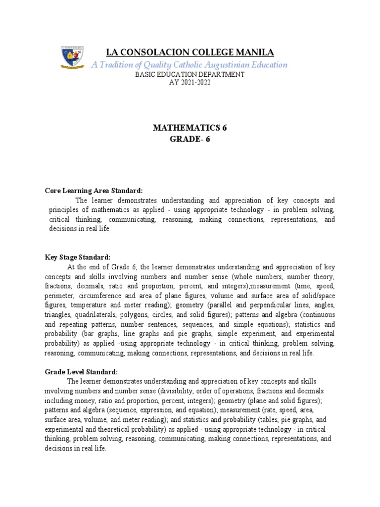 Week 1 Curriculum Map Pdf
