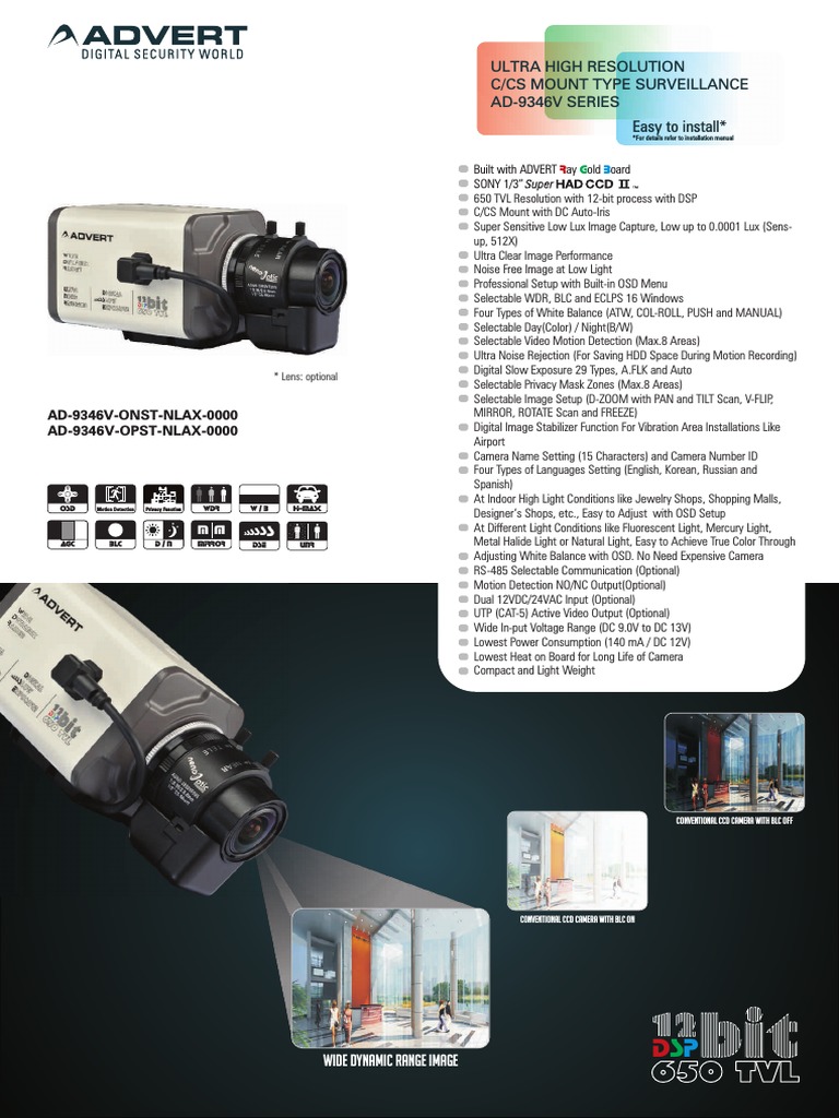 CCTV - Adv-9346 | PDF | Camera | Image Stabilization