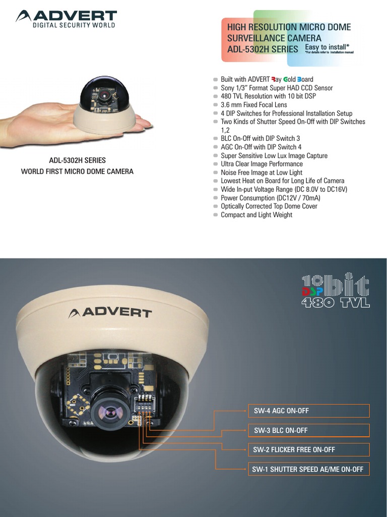 CCTV - Advert - Adl 5302H Series | PDF | Camera | Shutter (Photography)