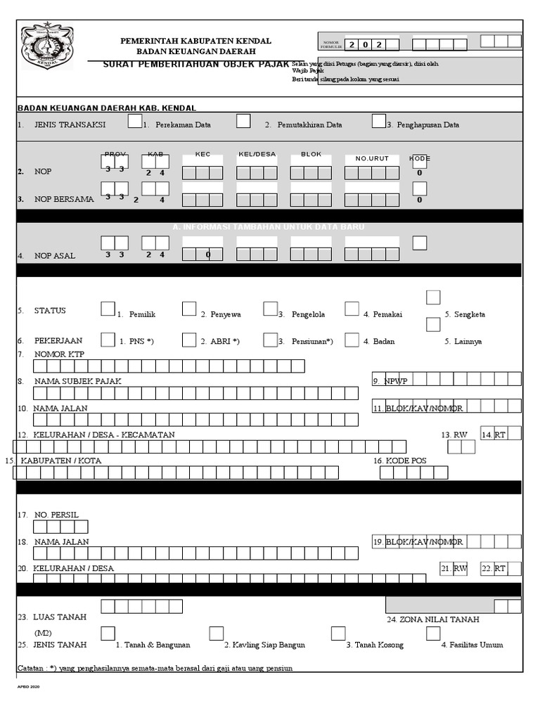 FORMULIR SPOP Dan LSPOP | PDF