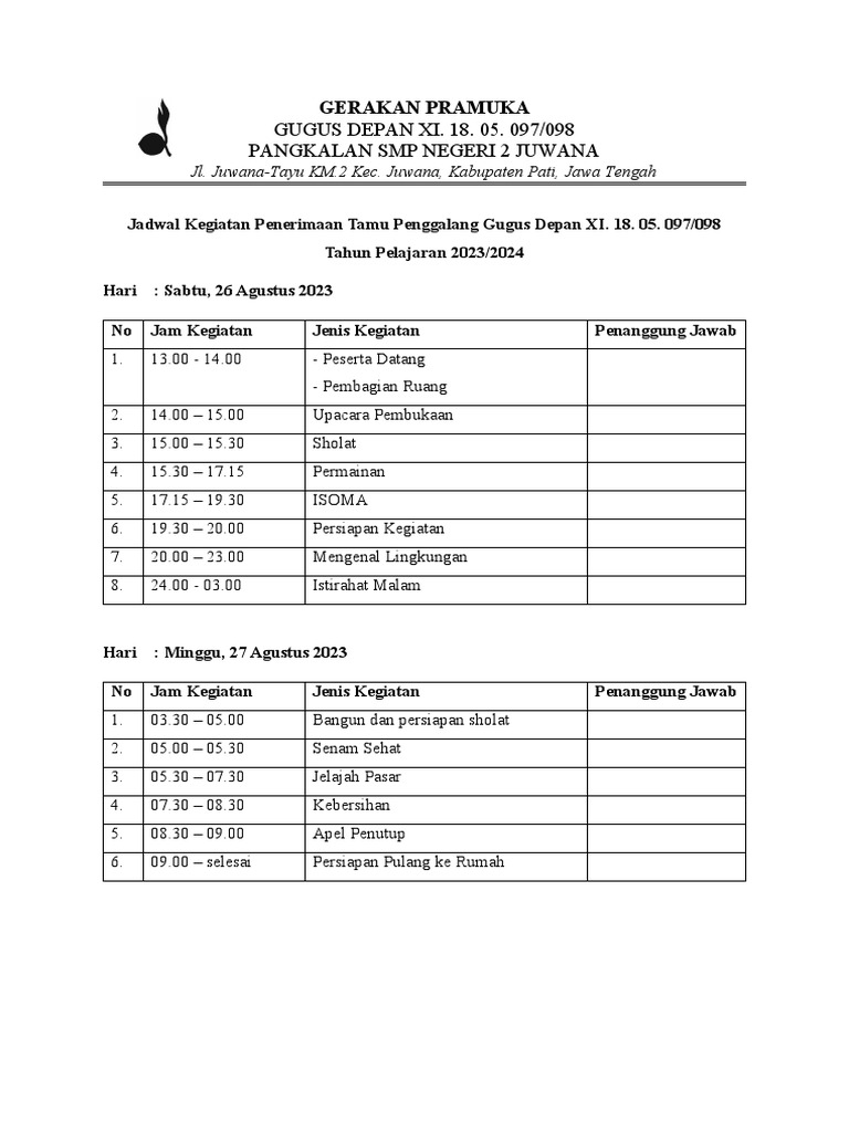 Jadwal PTP | PDF
