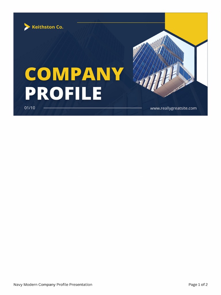 Navy Modern Company Profile Presentation | PDF