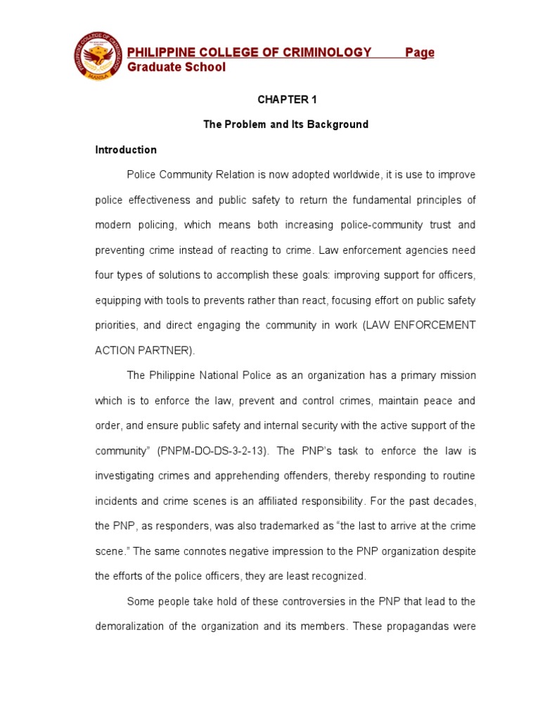 Impact of Police Community Affairs and Development Activities in ...