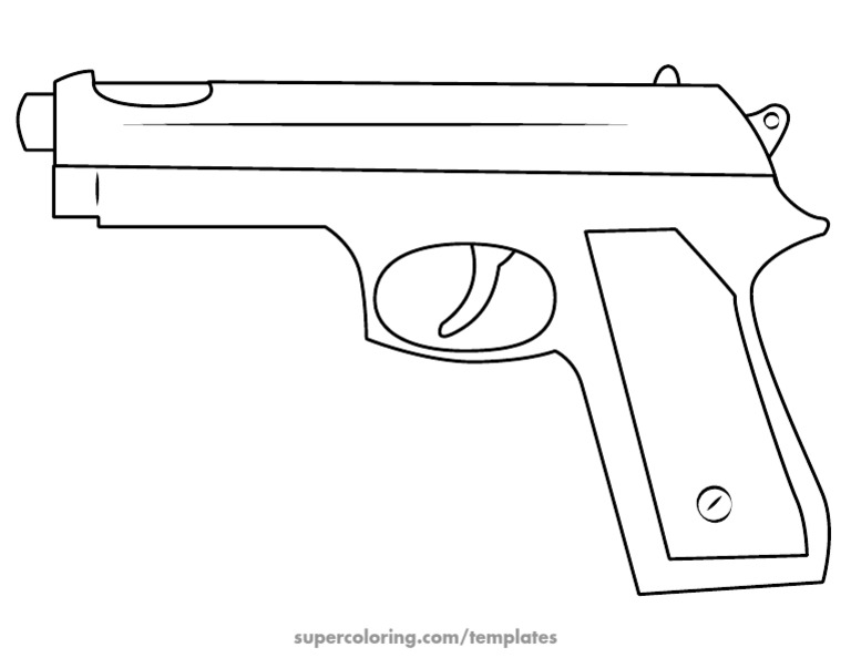 Gun Outline Template Paper Crafts | PDF