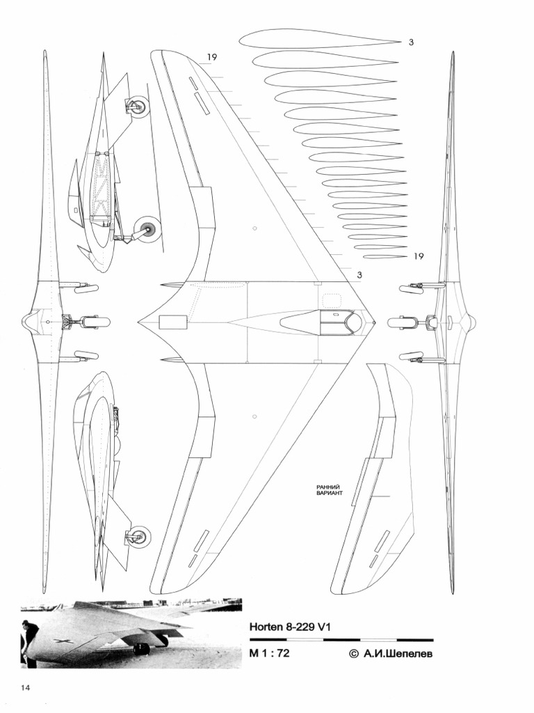 (Military) - Horten-Ho229 (Blueprints) | PDF
