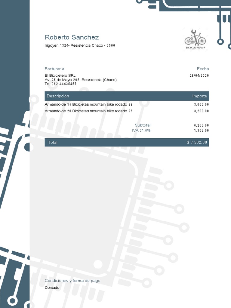 Factura Armado Bicis | PDF