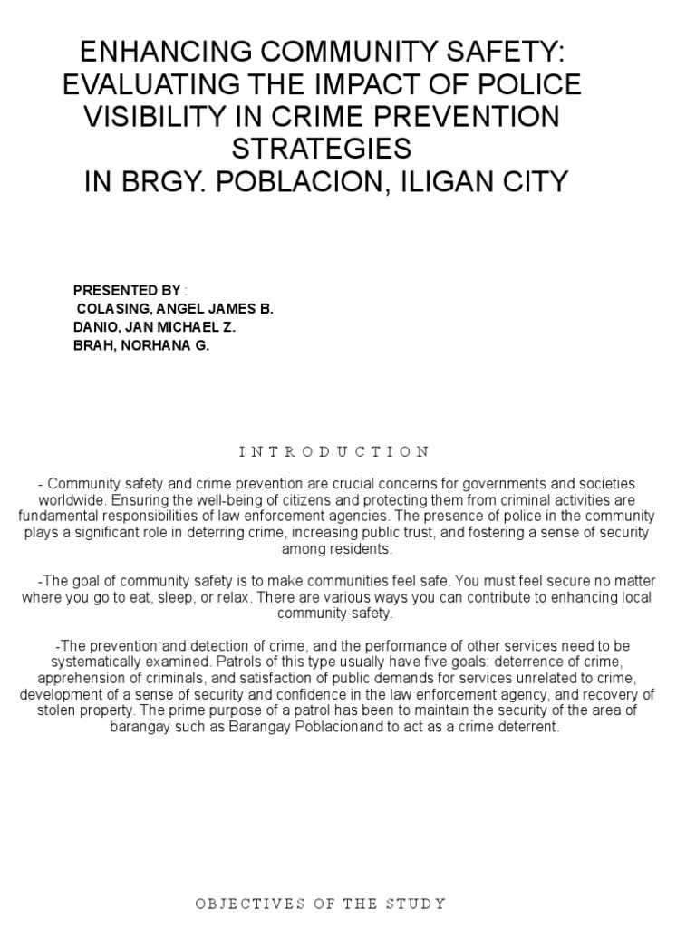 Enhancing Community Safety | PDF | Methodology | Survey Methodology