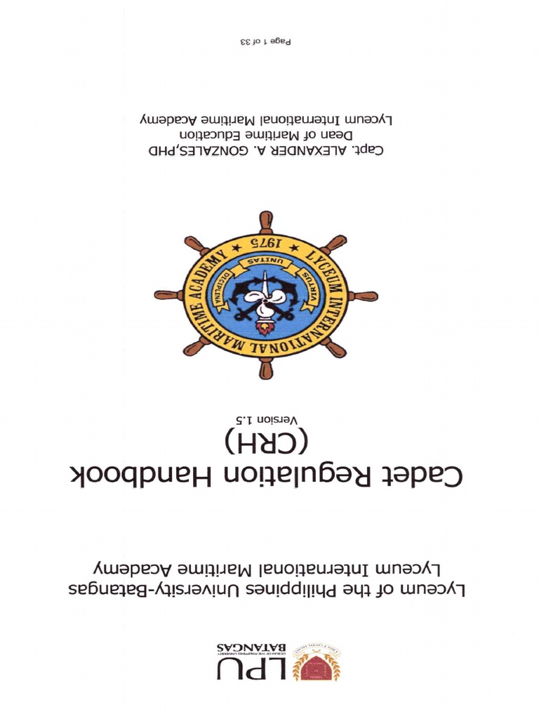 Cadet Regulation Handbook | PDF