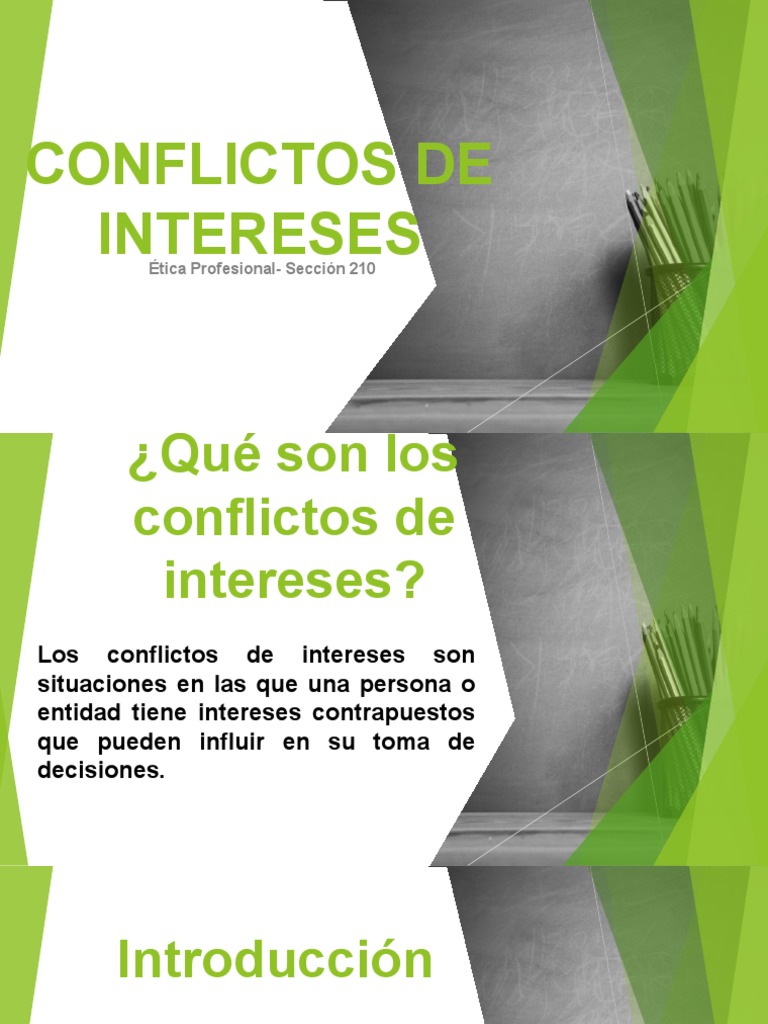 Conflictos de Intereses en Ética Profesional | PDF | Contabilidad ...