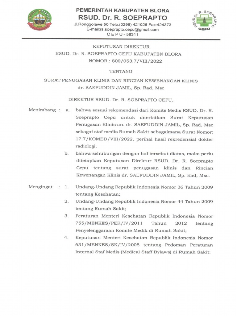 SPK RKK DR - Saefuddin Jamil, SP - Rad.,msc | PDF