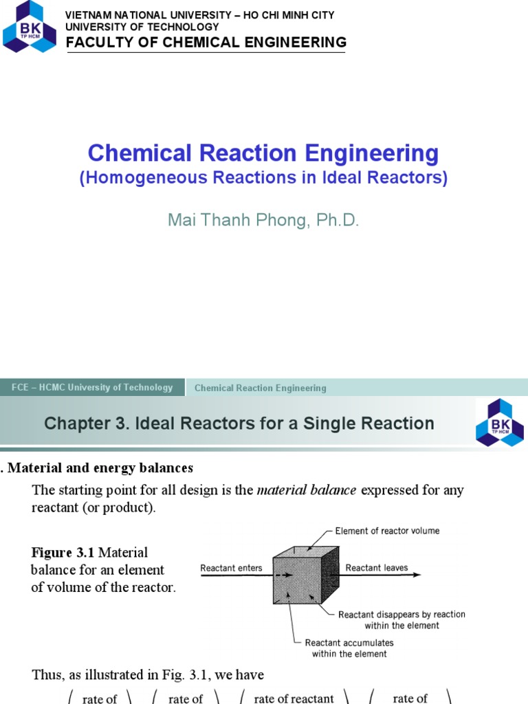 Ideal Reactors for Homogeneous Reactions | PDF | Chemical Reactor | Change