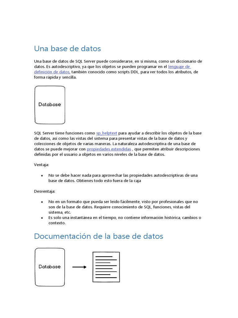 Diccionario de Datos | PDF | Bases de datos | Servidor SQL de Microsoft