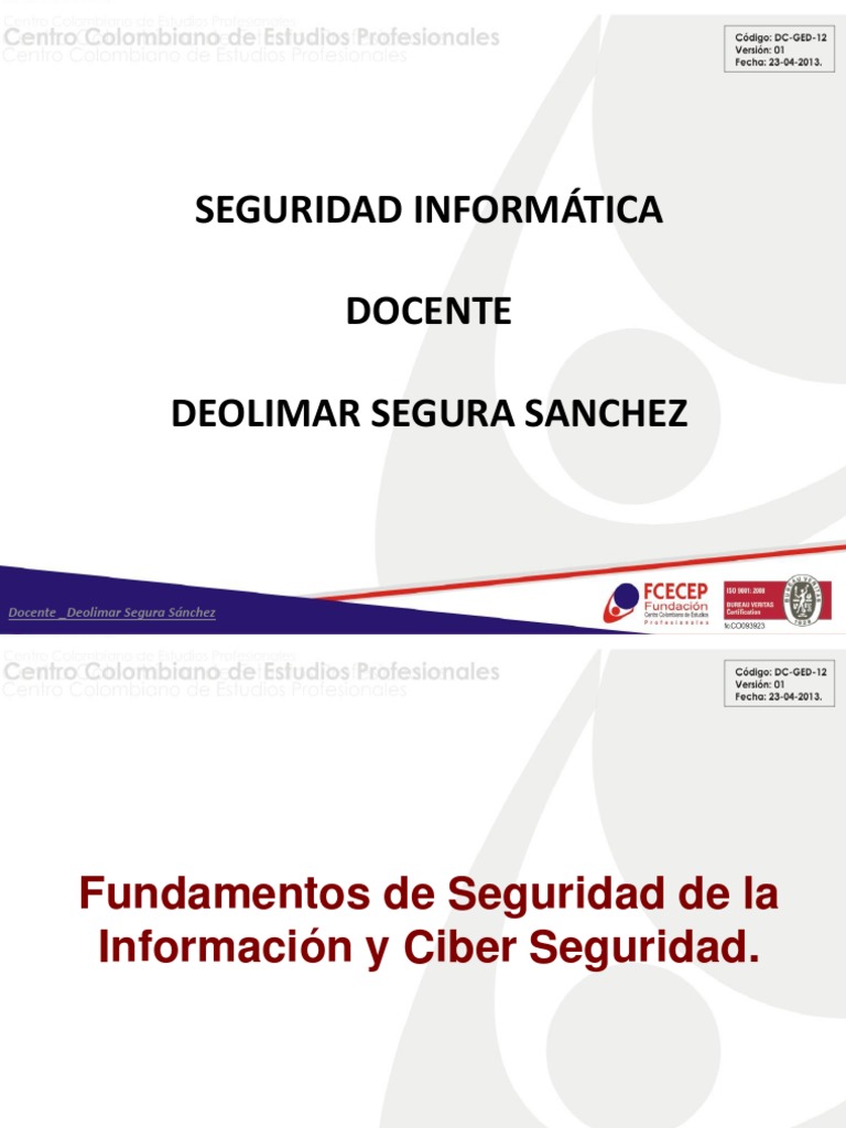 Fundamentos de Seguridad Informatica | PDF | La seguridad informática ...
