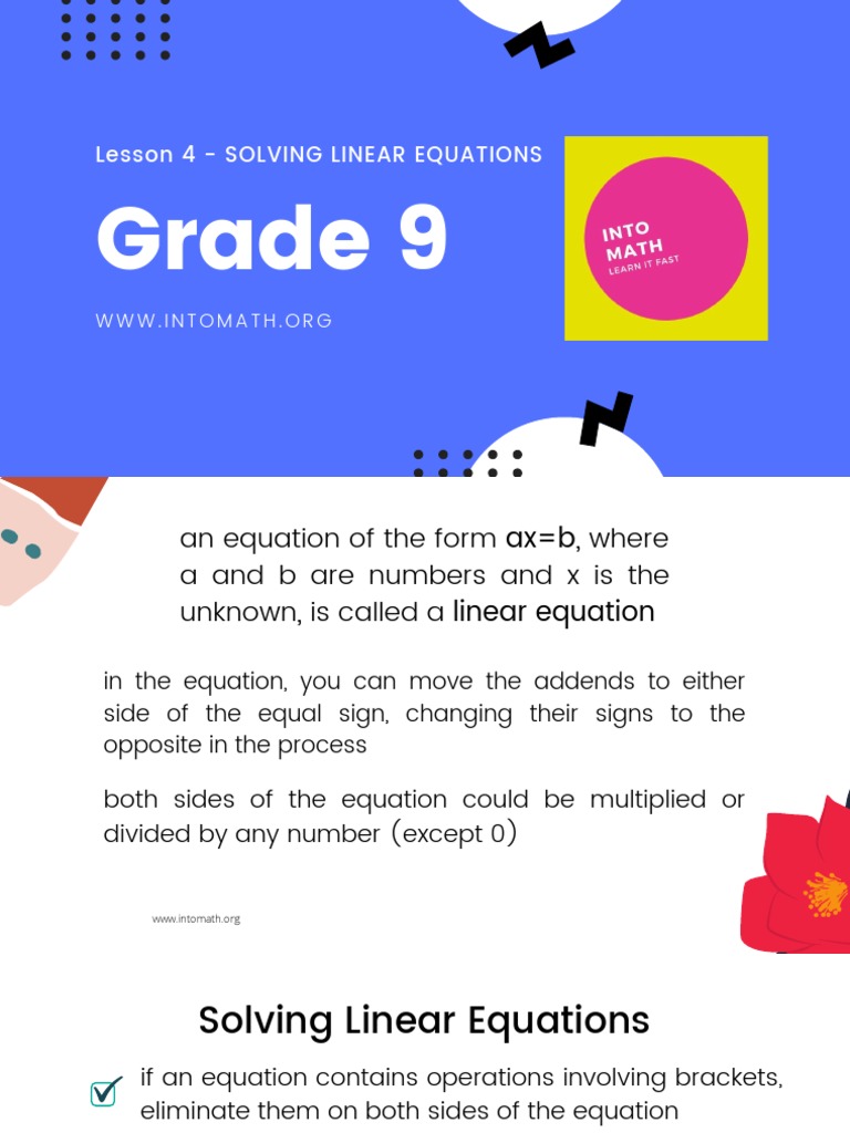 Into Math Grade 9 Lesson 42 | PDF