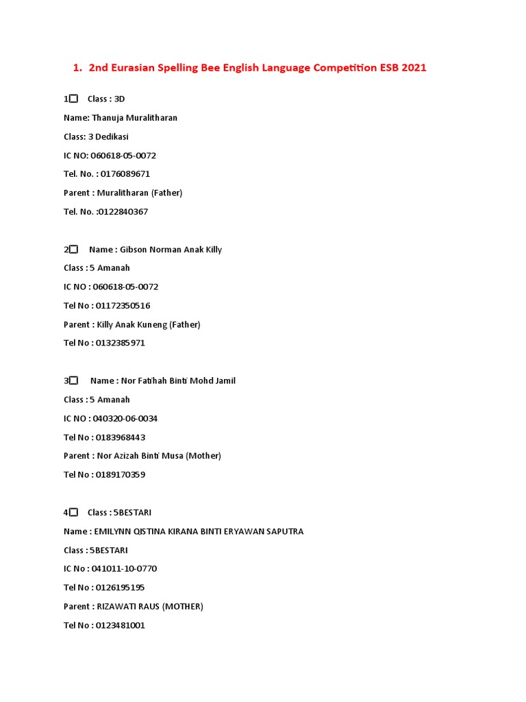 All English Competition | PDF | Human Communication